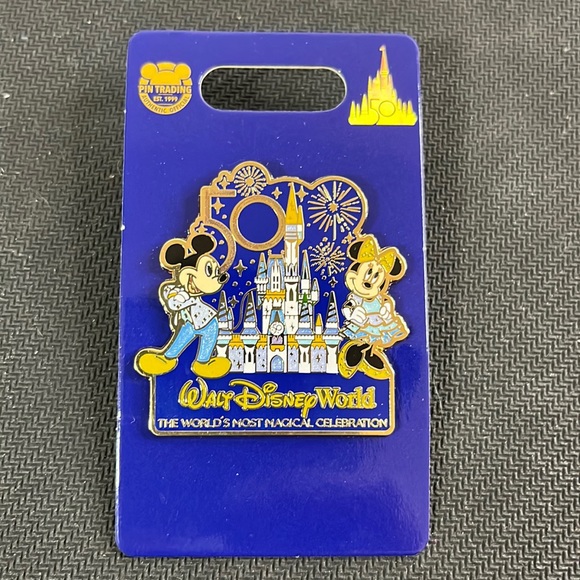 Disney | Jewelry | Walt Disney Worlds 5th Anniversary Mickey And Minnie ...